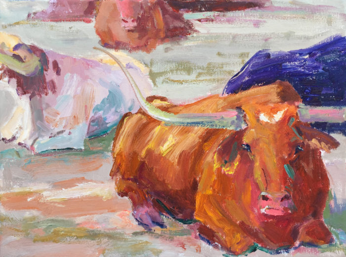 The Fort Worth Herd at Rest | Kristen Hess Art